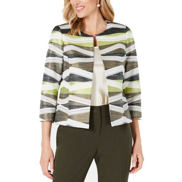 Kasper | Jackets & Coats | Kasper Womens Openfront Jacquard Jacket ...